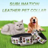 China PU Leather Sublimation Dog Collar Blanks With Adjustable Quick Release Buckle For Puppy Personalized Pet Collar for sale
