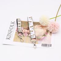 China Sublimation Blank PU Leather Wristlet Keychain Custom Wrist Lanyards for sale