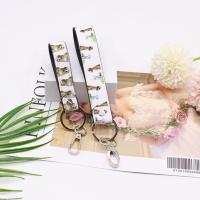 China Sublimation Blank PU Leather Wristlet Keychain Custom Wrist Lanyards for sale