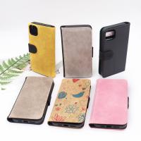 China Iphone colored Leather Sublimation Flip Phone Case Custom Cell Phone Case for sale