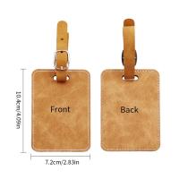 China Double Sided Blank Colored Sublimation Leather Luggage Tag Personalized for sale