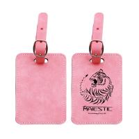 China Double Sided Blank Colored Sublimation Leather Luggage Tag Personalized for sale