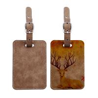 China Double Sided Blank Colored Sublimation Leather Luggage Tag Personalized for sale