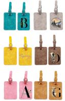 China Double Sided Blank Colored Sublimation Leather Luggage Tag Personalized for sale