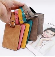 China Double Sided Blank Colored Sublimation Leather Luggage Tag Personalized for sale