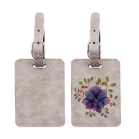 China Double Sided Blank Colored Sublimation Leather Luggage Tag Personalized for sale