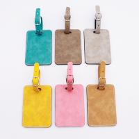 China Double Sided Blank Colored Sublimation Leather Luggage Tag Personalized for sale