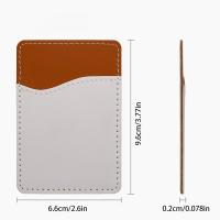 China Custom Design Adhesive Phone Wallet PU Leather Sublimation Blank ID Card Holder for sale