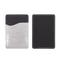 China Custom Leather Sparkle Sublimation Phone Card Holder for sale