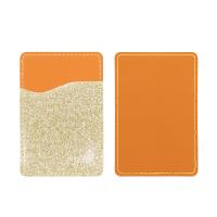 China Custom Leather Sparkle Sublimation Phone Card Holder for sale