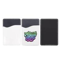 China Custom Leather Sparkle Sublimation Phone Card Holder for sale