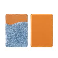 China Custom Leather Sparkle Sublimation Phone Card Holder for sale