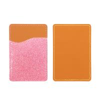 China Custom Leather Sparkle Sublimation Phone Card Holder for sale