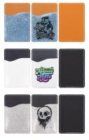 China Custom Leather Sparkle Sublimation Phone Card Holder for sale