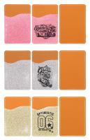 China Custom Leather Sparkle Sublimation Phone Card Holder for sale