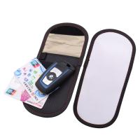 China Customized Durable PU Leather Signal Blocking Pouch Faraday Bag Sublimation RFID Protective Bag For Phones Cards And Keys for sale
