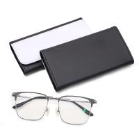 China Personalized leather eyeglass case Luxury PU Leather Sublimation Magnetic Glasses Case For Travel With Organizer Box Vintage retro Portable Design for sale