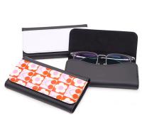 China Personalized leather eyeglass case Luxury PU Leather Sublimation Magnetic Glasses Case For Travel With Organizer Box Vintage retro Portable Design for sale