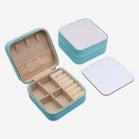 China Custom Small Luxury Zipper Leather Portable Sublimation Storage Jewelry Travel Box For Necklace Earring Ring for sale
