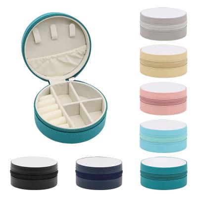 China Luxury PU Leather Sublimation Jewelry Storage Box For Women Vintage Blank Sublimation Jewelry Organizer Box for sale