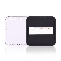 China Sublimation Badge Blanks Custom Printing ID Tags Badges PU Leather Sublimation Name Badge With Pins for sale