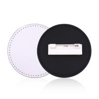 China Sublimation Badge Blanks Custom Printing ID Tags Badges PU Leather Sublimation Name Badge With Pins for sale