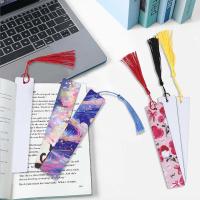 China Custom Print Pu Leather Bookmark For Books Tassel Blank Sublimation Bookmarks for sale