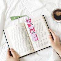 China Custom Print Pu Leather Bookmark For Books Tassel Blank Sublimation Bookmarks for sale