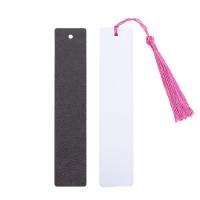 China Custom Print Pu Leather Bookmark For Books Tassel Blank Sublimation Bookmarks for sale