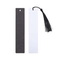 China Custom Print Pu Leather Bookmark For Books Tassel Blank Sublimation Bookmarks for sale