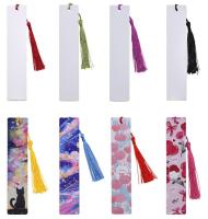 China Custom Print Pu Leather Bookmark For Books Tassel Blank Sublimation Bookmarks for sale