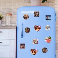 China PU Leather Blank Sublimation Magnets Custom Photo Tourist Souvenir Refrigerator Magnets for sale