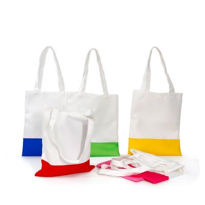 China Blank Sublimation Canvas Tote Bags custom reusable shopping bags For Girls Women for sale