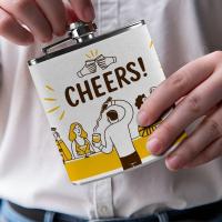 China 6oz 7oz 8oz Sublimation Hip Flask Custom Logo Men Liquor Hip Flasks PU Leather Stainless Steel Wine Pot Blanks for sale