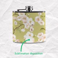 China 6oz 7oz 8oz Sublimation Hip Flask Custom Logo Men Liquor Hip Flasks PU Leather Stainless Steel Wine Pot Blanks for sale