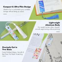 China Blank Sublimation Aluminium Bookmark With Colorful Tassels Custom Bookmark Printing for sale