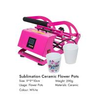 China White Blank 12oz Sublimation Ceramic Flower Pots Custom Logo Ceramic Flower Pot Planters for sale
