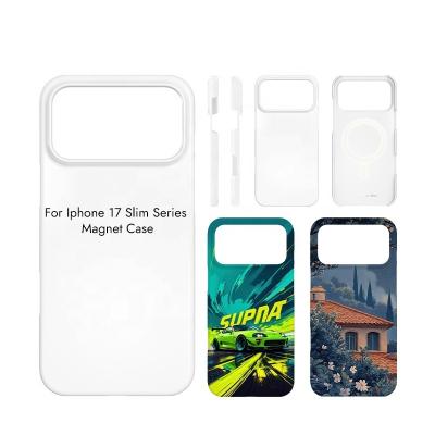 China 3D Coated Slim PC Sublimation Magnetic Phone Case Blank DIY Printing Sublimation Magsafe Case For Iphone 17 Pro Max All Series for sale