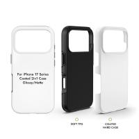 China 3D TPU+PC Sublimated Blanks Tough Coated Cell Phone Case Sublimation 2 In 1 Phone Case For Iphone 17 Series for sale