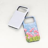 China 3D TPU+PC Sublimated Blanks Tough Coated Cell Phone Case Sublimation 2 In 1 Phone Case For Iphone 17 Series for sale