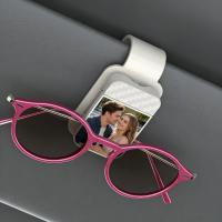 China Sublimation Car Glasses Holder Car Personalized Fashionable Sunglass Visor Clip Interior Kits for sale