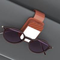China Sublimation Car Glasses Holder Car Personalized Fashionable Sunglass Visor Clip Interior Kits for sale