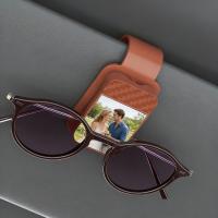 China Sublimation Car Glasses Holder Car Personalized Fashionable Sunglass Visor Clip Interior Kits for sale
