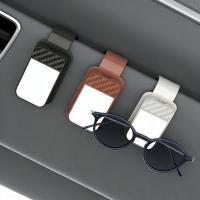China Sublimation Car Glasses Holder Car Personalized Fashionable Sunglass Visor Clip Interior Kits for sale