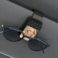 China Sublimation Car Glasses Holder Car Personalized Fashionable Sunglass Visor Clip Interior Kits for sale