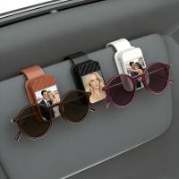 China Sublimation Car Glasses Holder Car Personalized Fashionable Sunglass Visor Clip Interior Kits for sale
