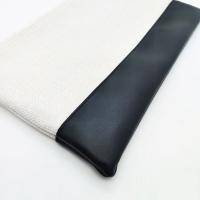 China Double Sided Sublimation Linen Cosmetic Bag With PU Leather Bottom Heat Transfer Blank Coin Purse Pencil Case Diy Printing for sale