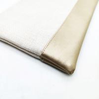 China Double Sided Sublimation Linen Cosmetic Bag With PU Leather Bottom Heat Transfer Blank Coin Purse Pencil Case Diy Printing for sale
