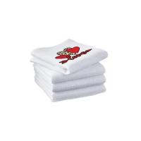 China Personalized Polyester Waffle Weave Towel For Sublimation Blanks 40*60cm for sale