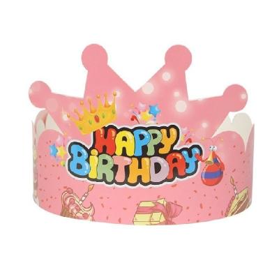 China Paperboard Sublimation Blank Birthday Hat For Kids And Adults Personalised Party Hats for sale